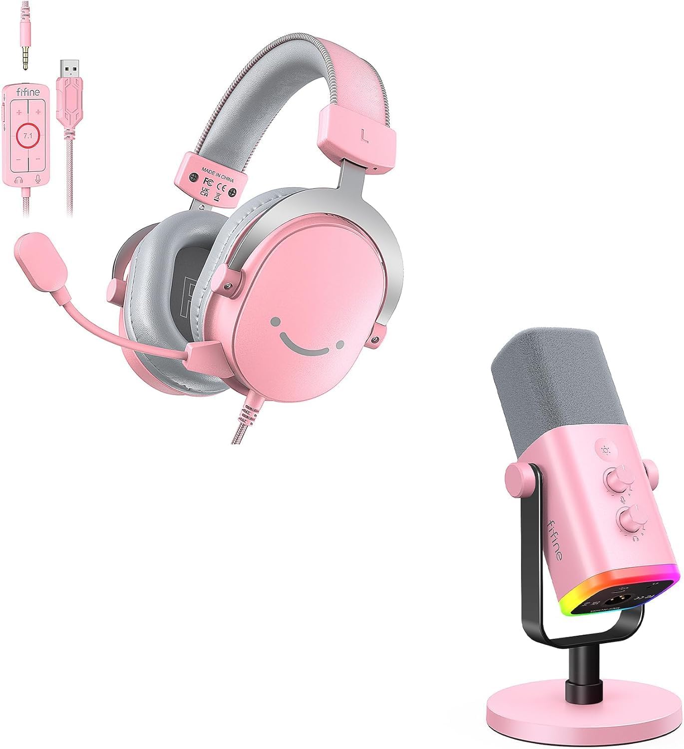 Amazon.com: FIFINE Streaming Microphone and USB Gaming Headset Kit, XLR ...