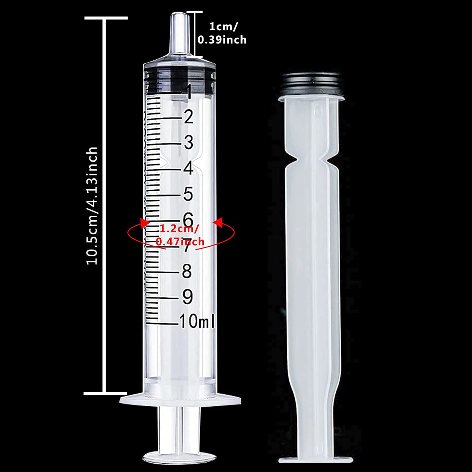 Snapklik.com : 30 Pack 10cc Syringe Without Needle10ml Syringe Large ...