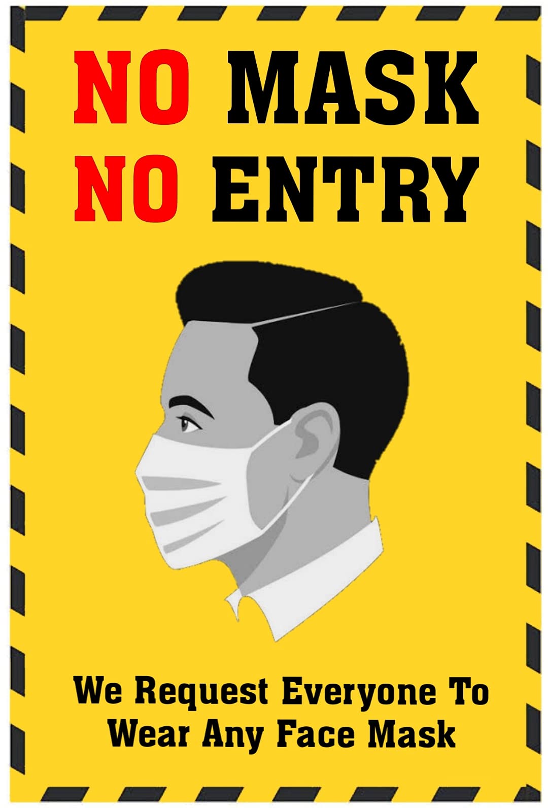 No Mask No Entry Stickers Pack Of 1 8 11 | Desertcart Panama
