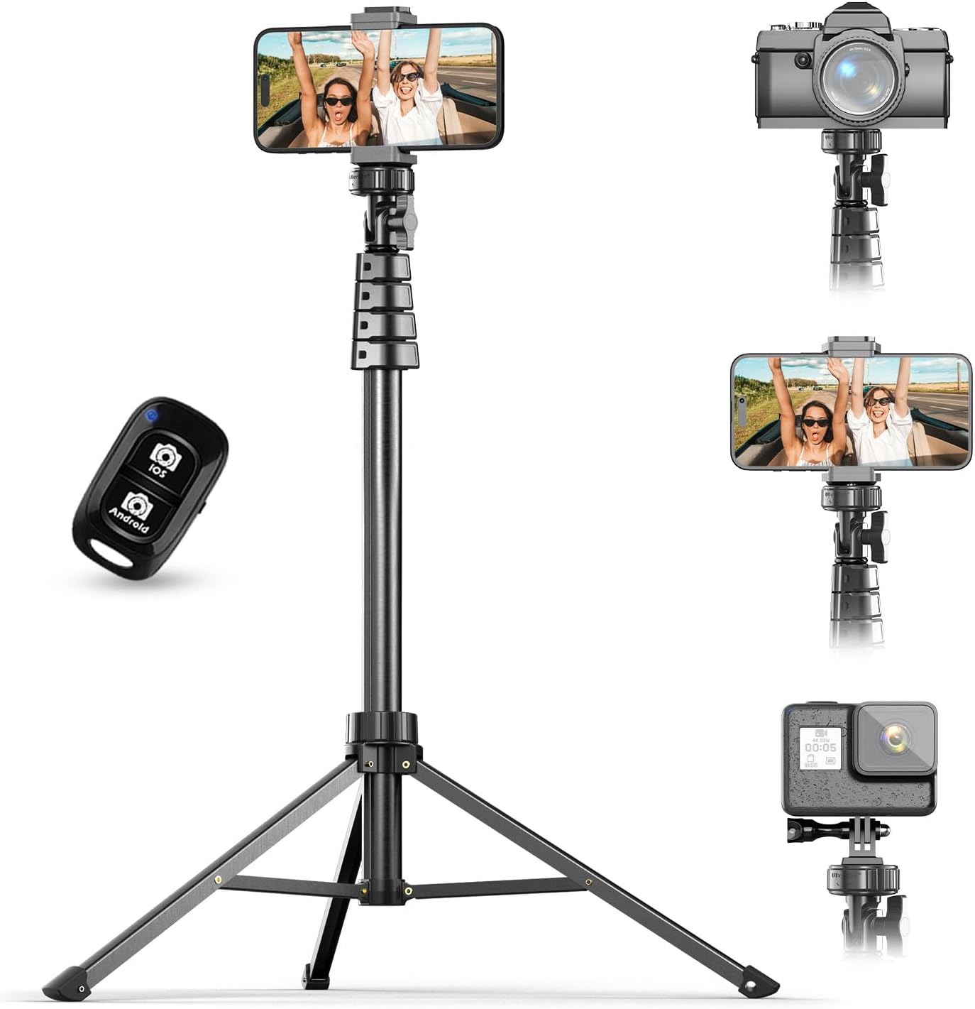 Amazon.com: Phone Tripod, Flexible Tripod and Portable Adjustable ...