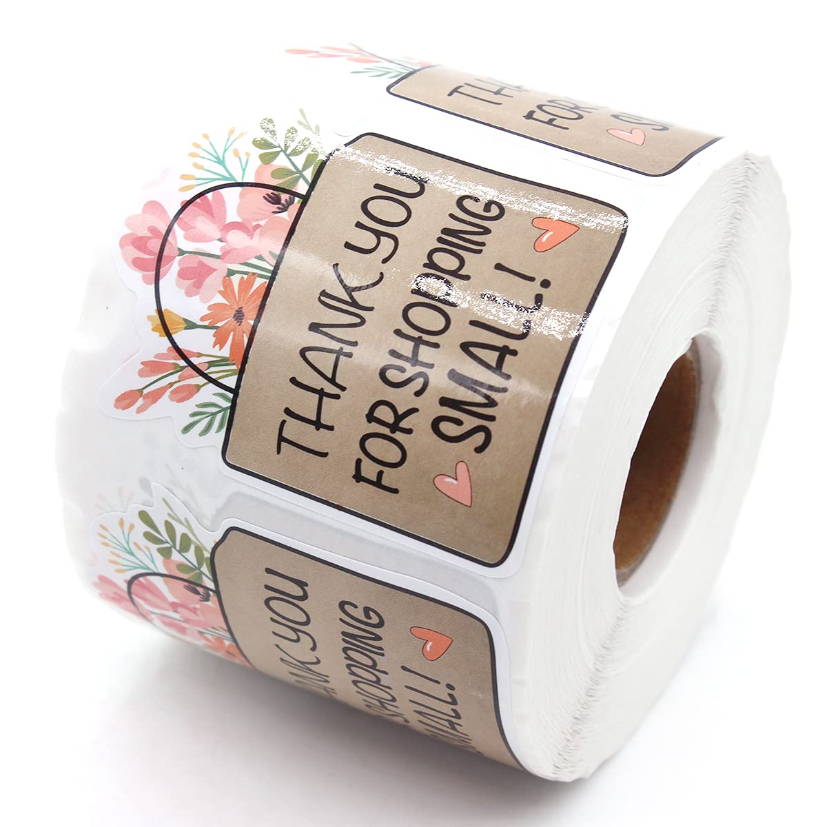 Amazon.com: Littlefa Cute Thank You for Shopping Small Stickers,Flower ...