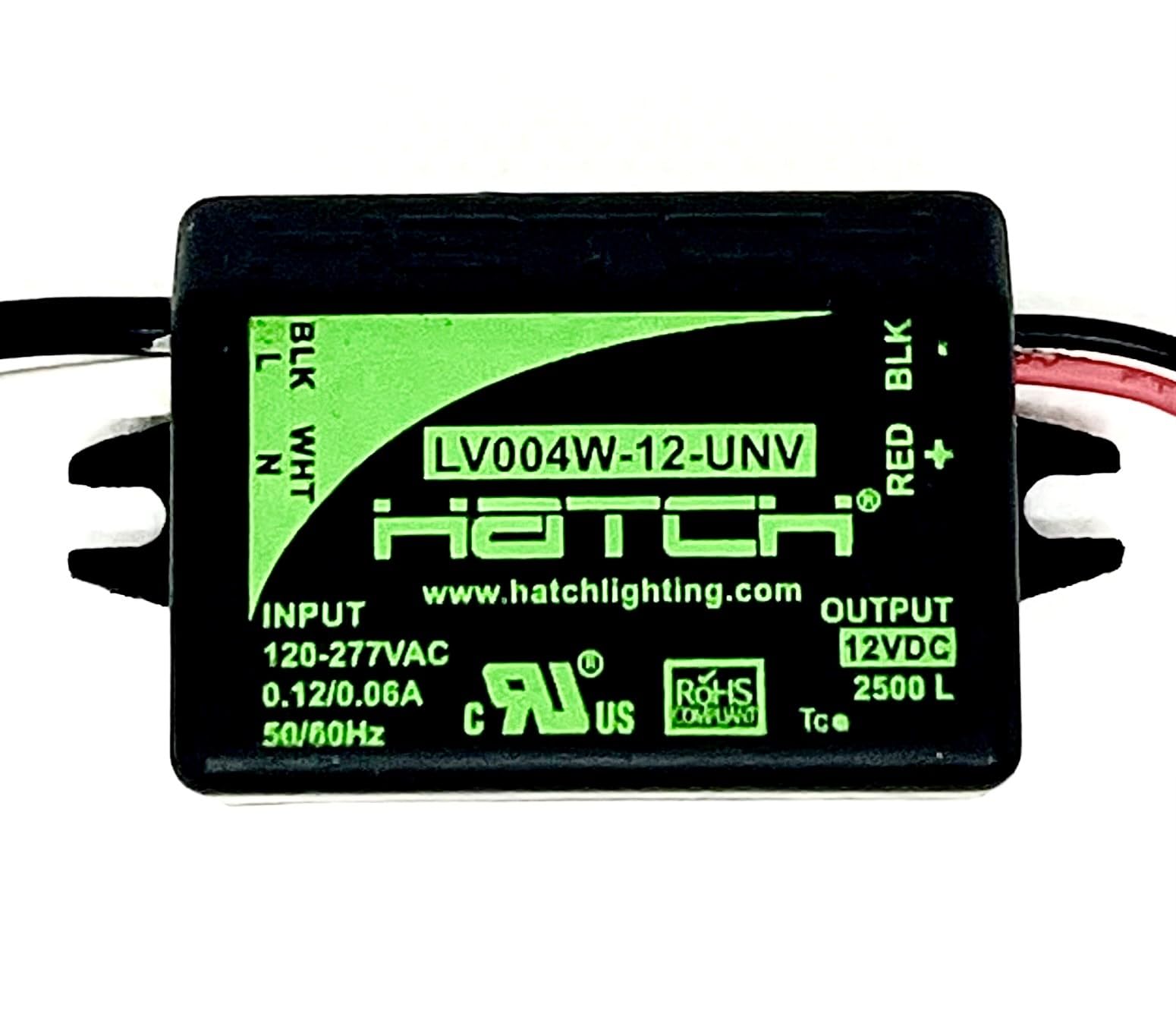 Hatch Transformers LV004W-12-UNV 4W, Constant Voltage LED Driver, 120 ...