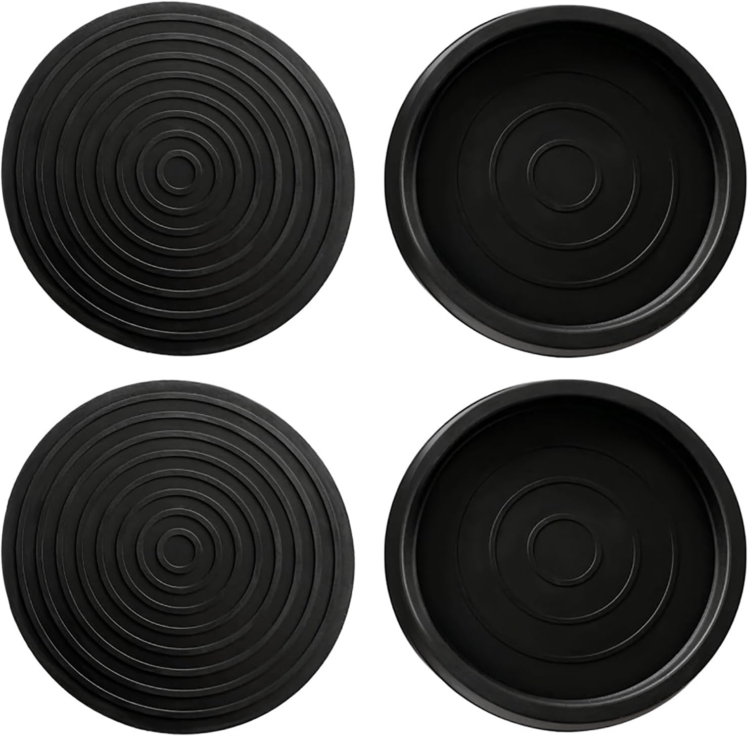 Rubber Base Castor Cups,4Pcs Furniture Castors with Non-Slip Base Floor ...