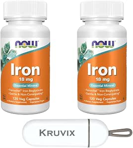 Amazon.com: NOW Foods Supplements, Iron 18 mg | Non-Constipating ...