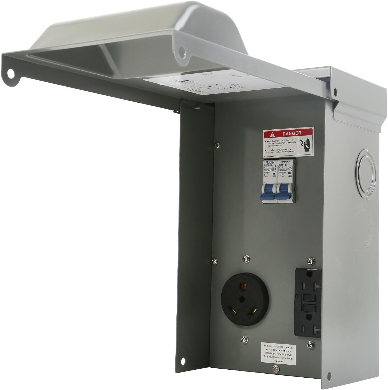 Amazon.com: VEVOR Temporary Power Outlet Panel,125/250 Volt, RV Power ...