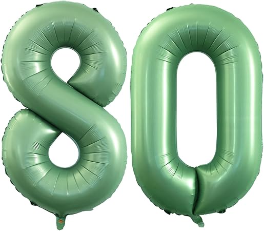 Amazon.com: GOER Number 80 Balloons for 80th Birthday Party Decorations ...