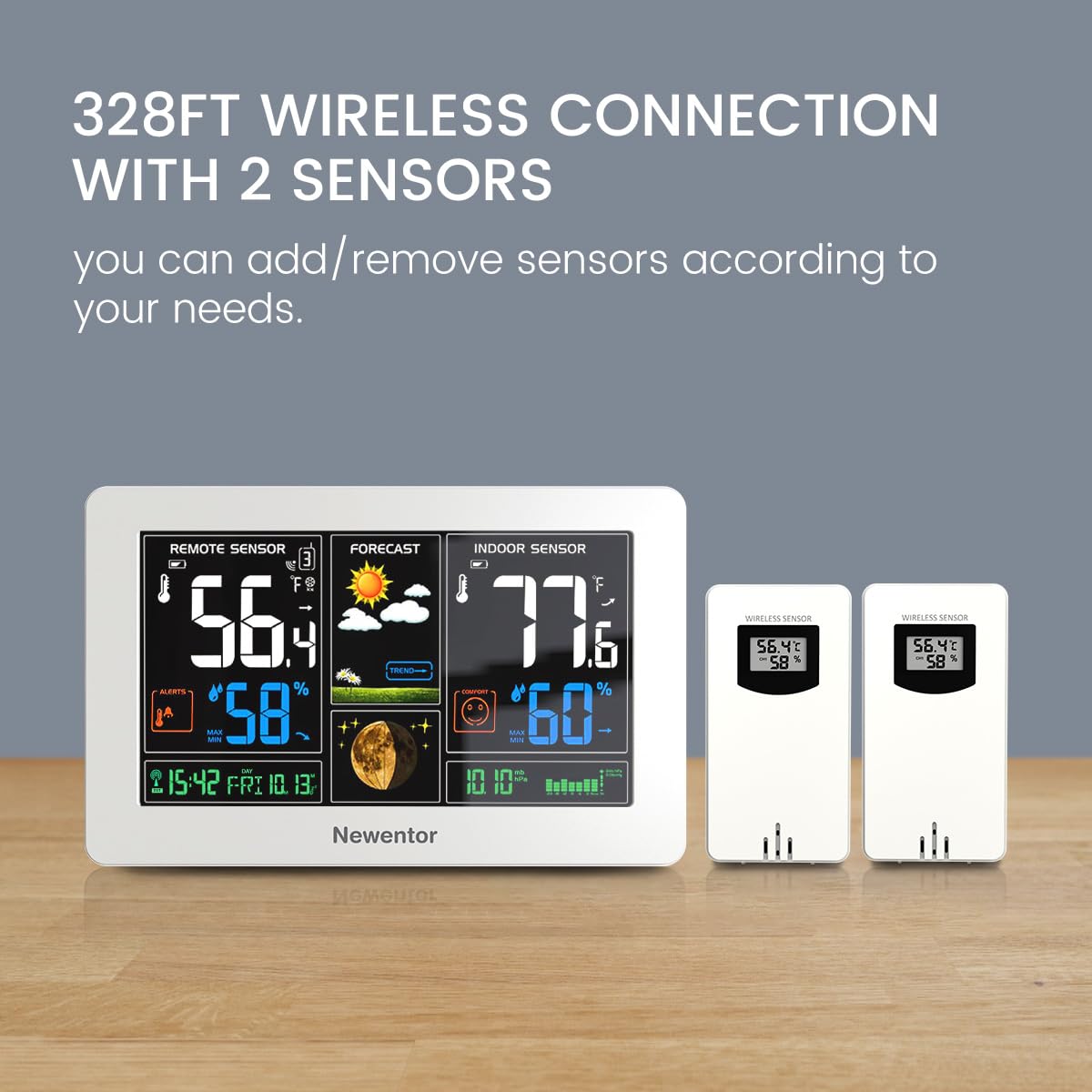 Snapklik.com : Newentor Weather Station Wireless Indoor Outdoor ...