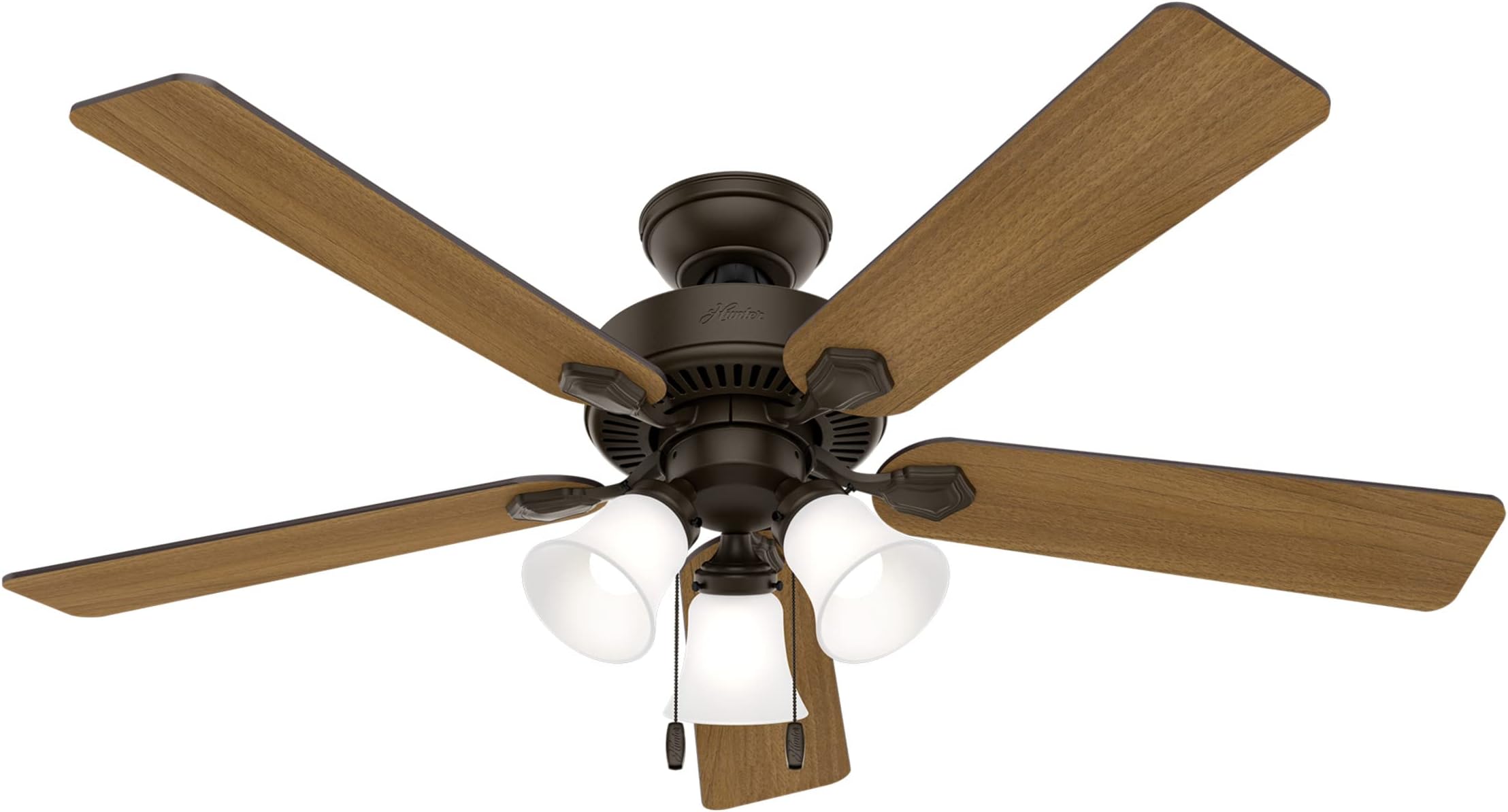 Hampton Bay Devron 52 in. LED Indoor Oil-Rubbed Bronze Ceiling Fan with ...