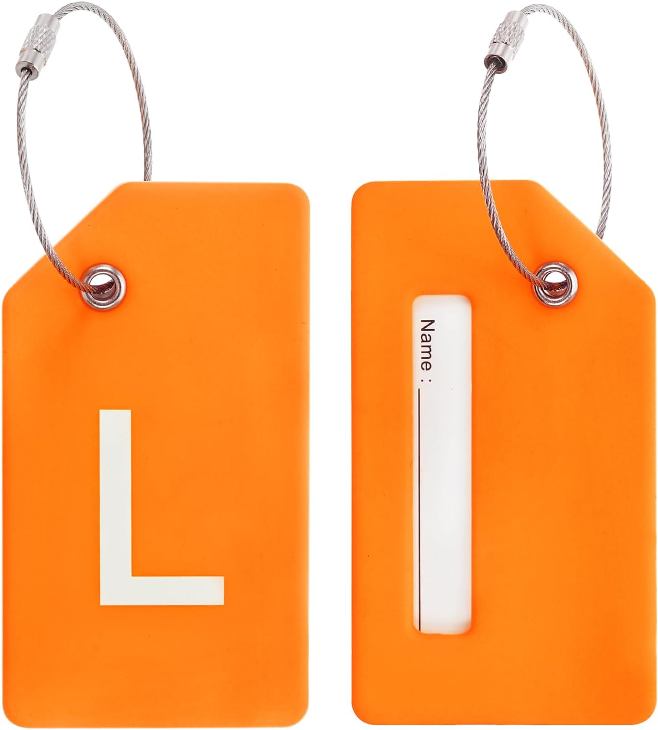 Amazon.com | PATIKIL Initial Luggage Tags, 2 Pcs Silicone Suitcase Tag ...