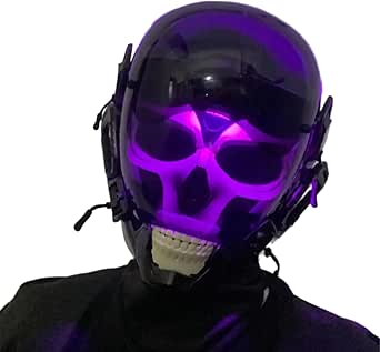 Amazon.com: Whyzsjnclg Cyber Mask, Punk Mask with Guide Rail Futuristic ...
