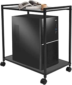 Amazon.com : Computer Tower Stand, 2-Tier Mobile CPU Stand with ...
