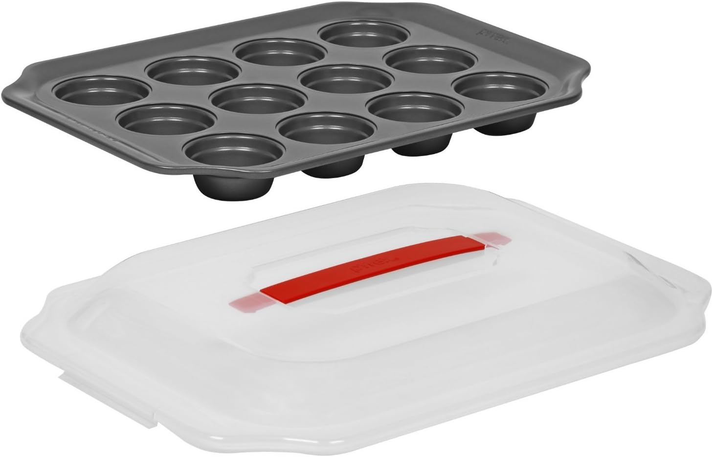 Amazon.com: Pyrex Advantage 12 Cup Muffin Pan with Cover: Home & Kitchen