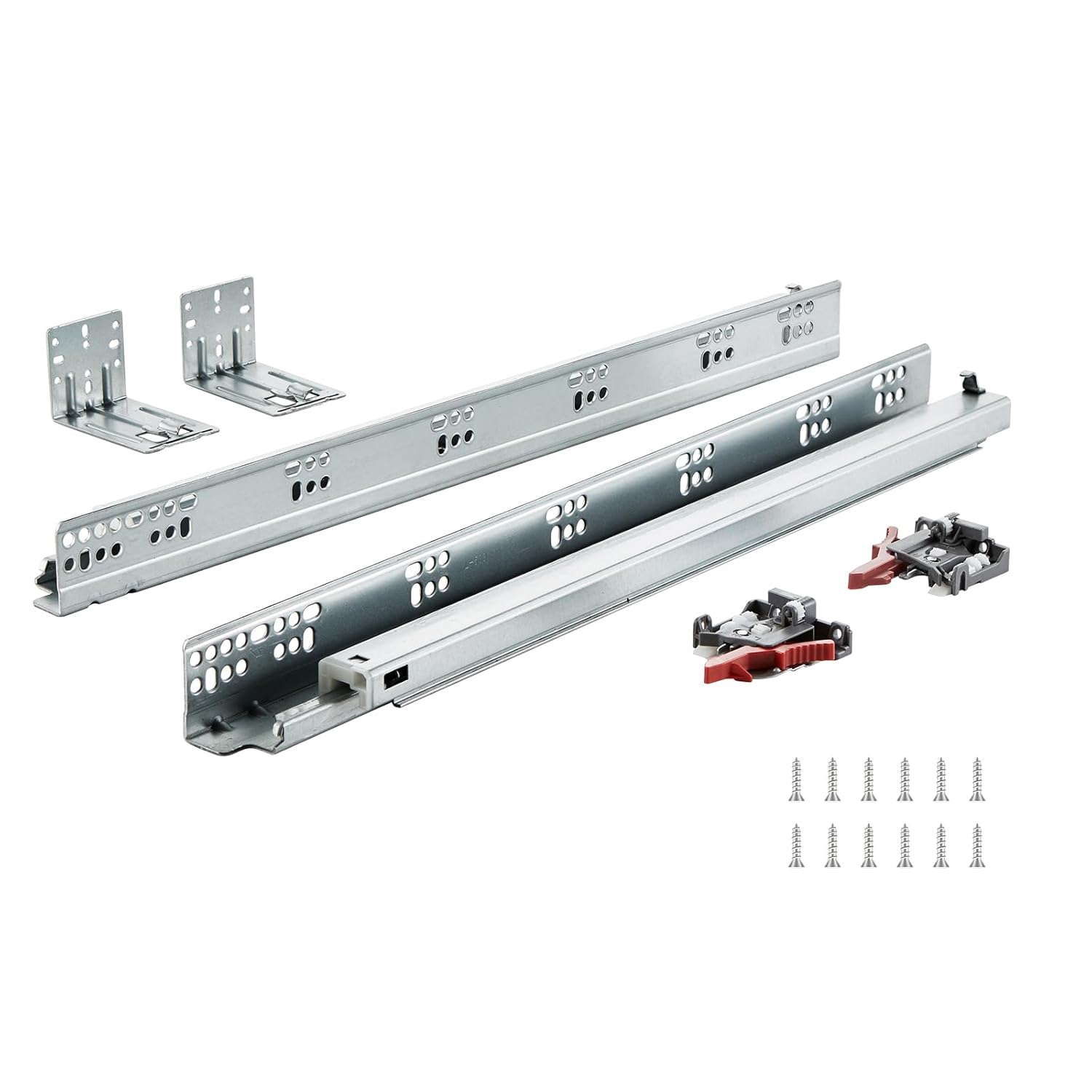 VEVOR 10 Pairs of 21 Inch Drawer Bottom Side Mount Rails, Heavy Duty ...