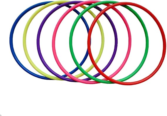 Amazon.com : Color Plastic Throwing Rings Throwing Game Carnival Ring ...