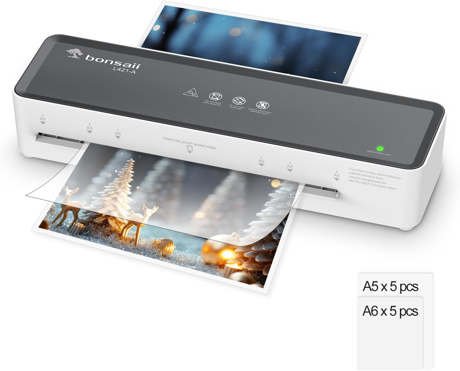 Bonsaii A4 Laminator Machine with 10 Laminating Sheets – 80-100mic ...