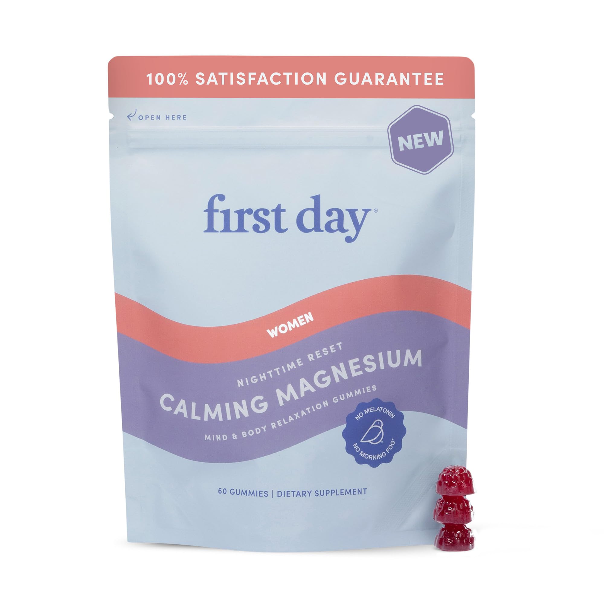 First Day Womens Nighttime Reset Calming Magnesium Gummies Sleep Aid ...