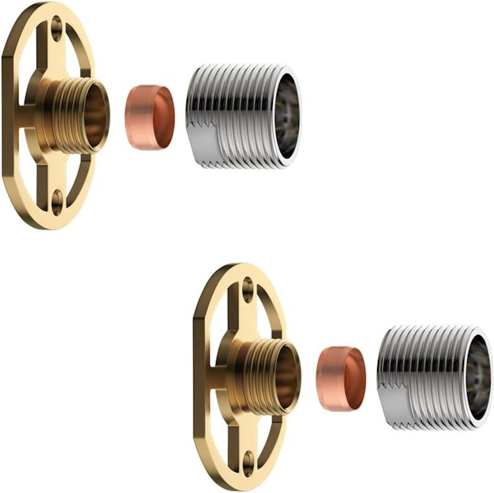 Wärmer System 15mmx1/2 150mm Concealed Shower Wall Bracket Fitting ...