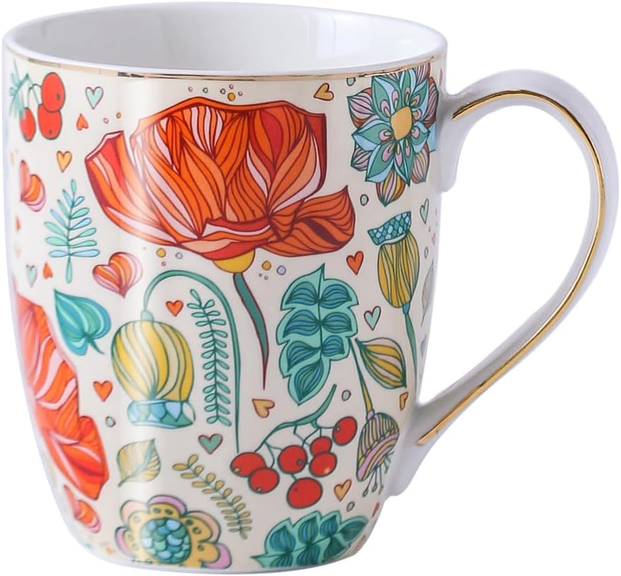 Amazon.com: YOSCO 16 oz Ceramic Coffee Mugs Cute Novelty Coffee Milk ...