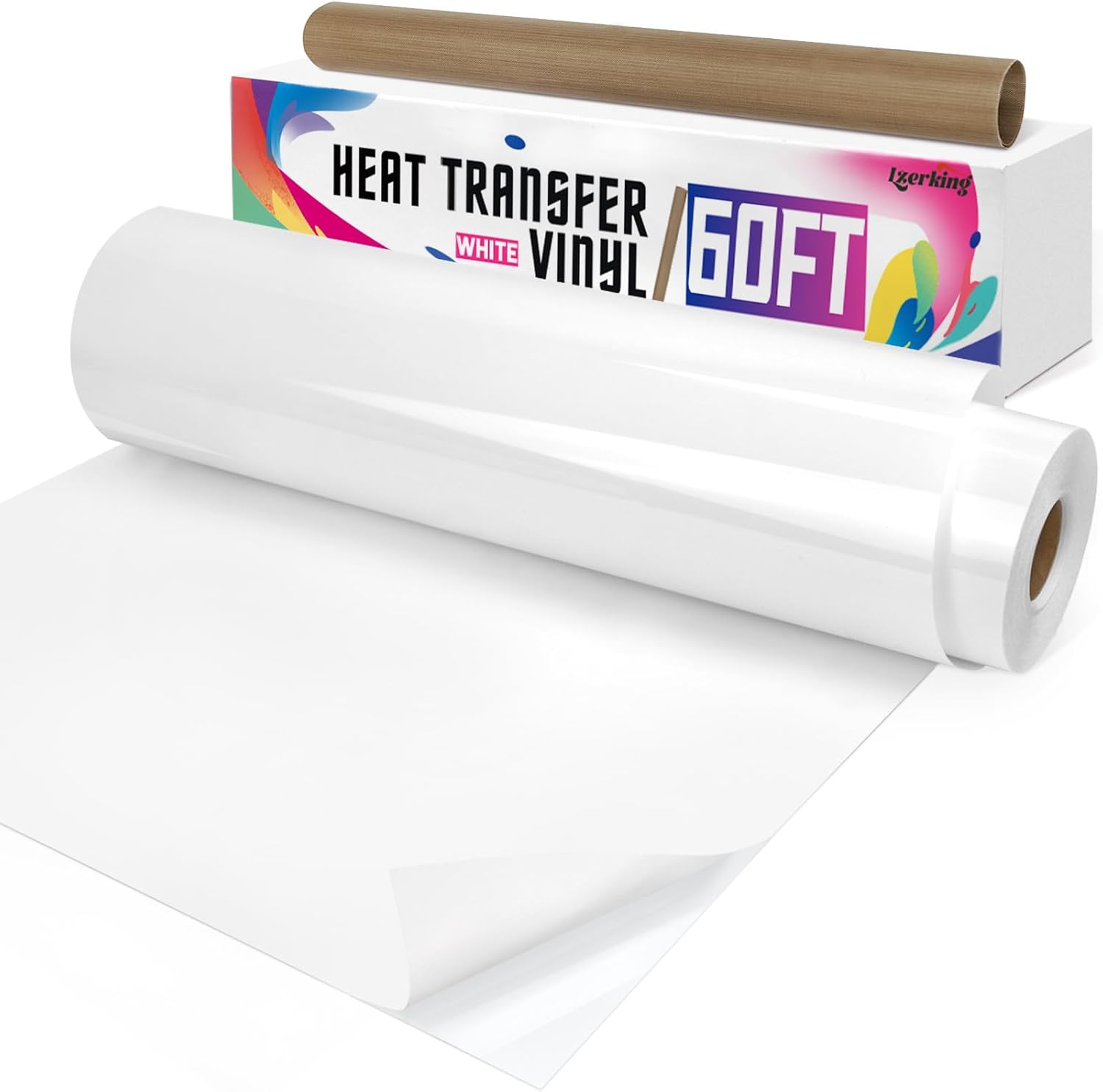 Amazon.com: Lzerking Heat Transfer Vinyl - 12in x 60ft Iron on Vinyl ...