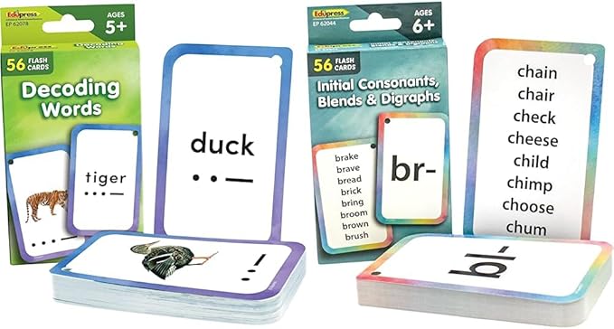 Amazon.com: Decoding Words Flash Cards (EP62078) & Initial Consonants ...