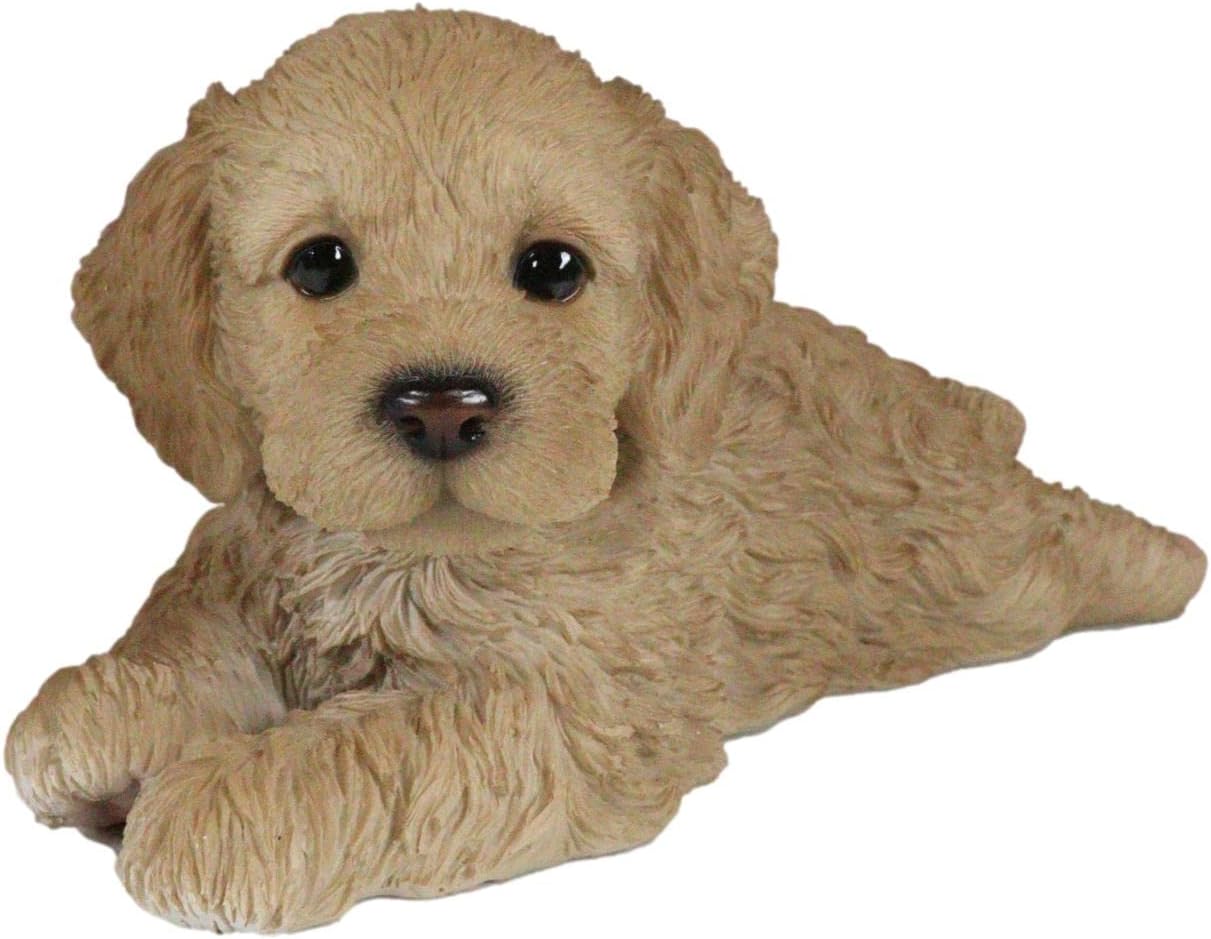 Ebros Gift Realistic Adorable Cockapoo Spoodle Puppy Dog Lying On Belly ...