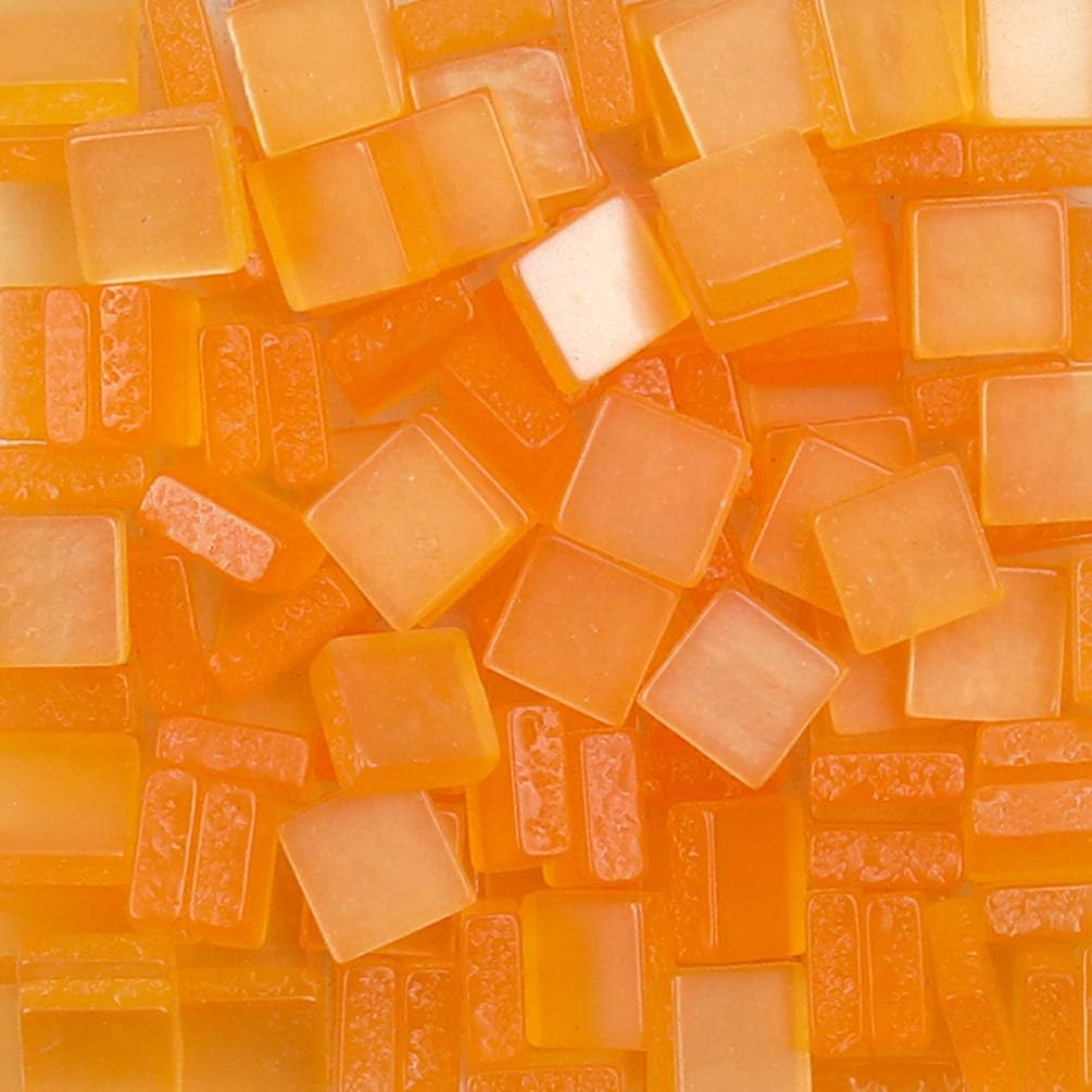 Amazon.com: Through Orange Mosaics Classico Glass 0.5x0.5 cm Mosaic ...