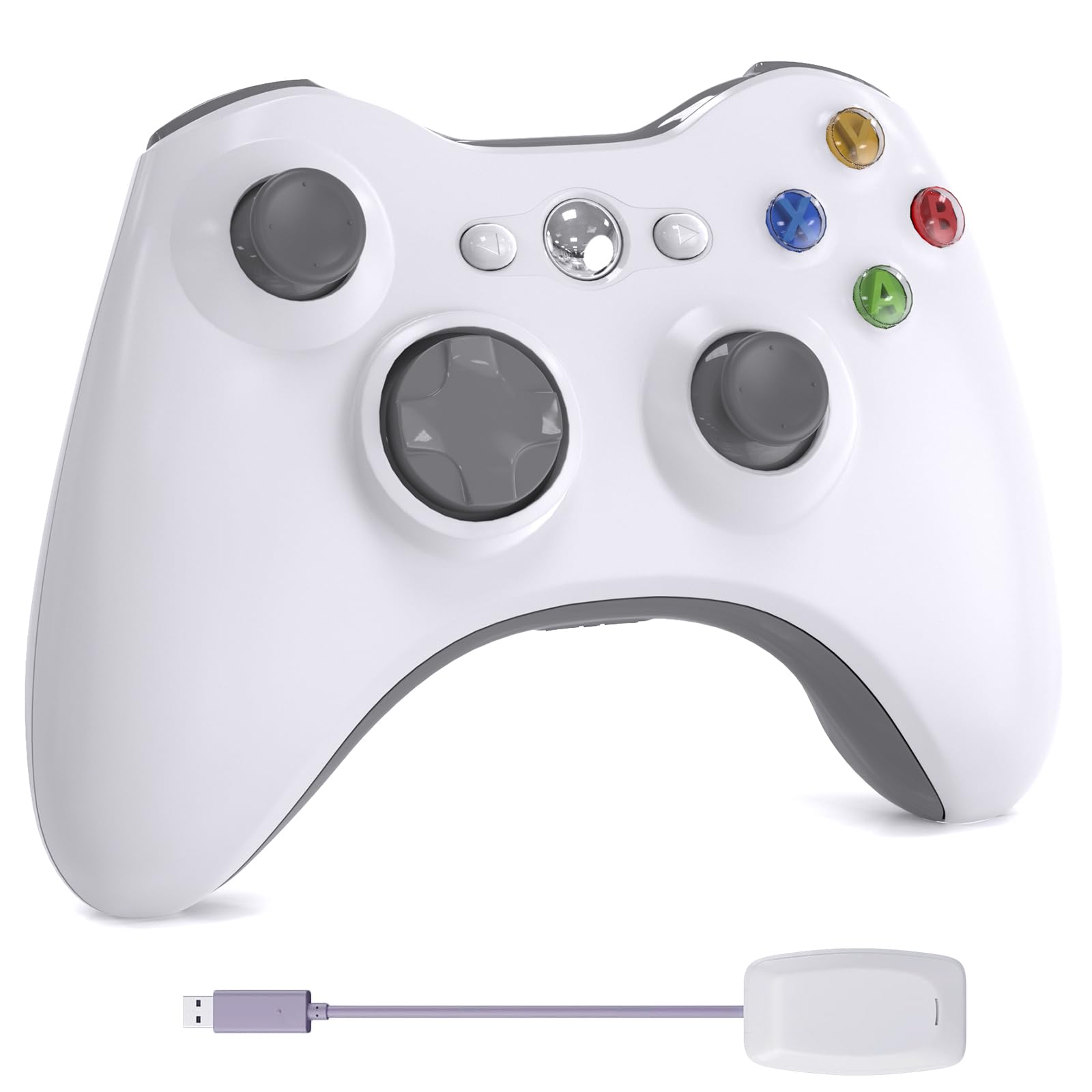 Wireless Controller for Xbox 360 with Receiver, 2.4GHZ Gamepad Joystick ...