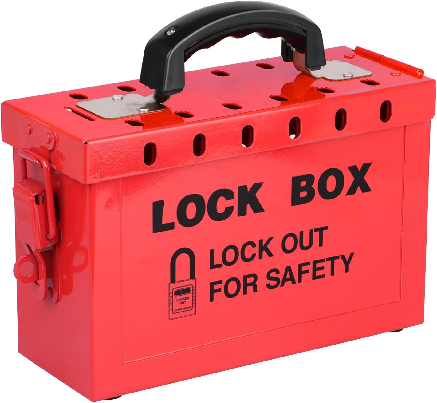RealPlus Lockout Tagout Box Portable Loto Group Lock Box 12 Padlock ...