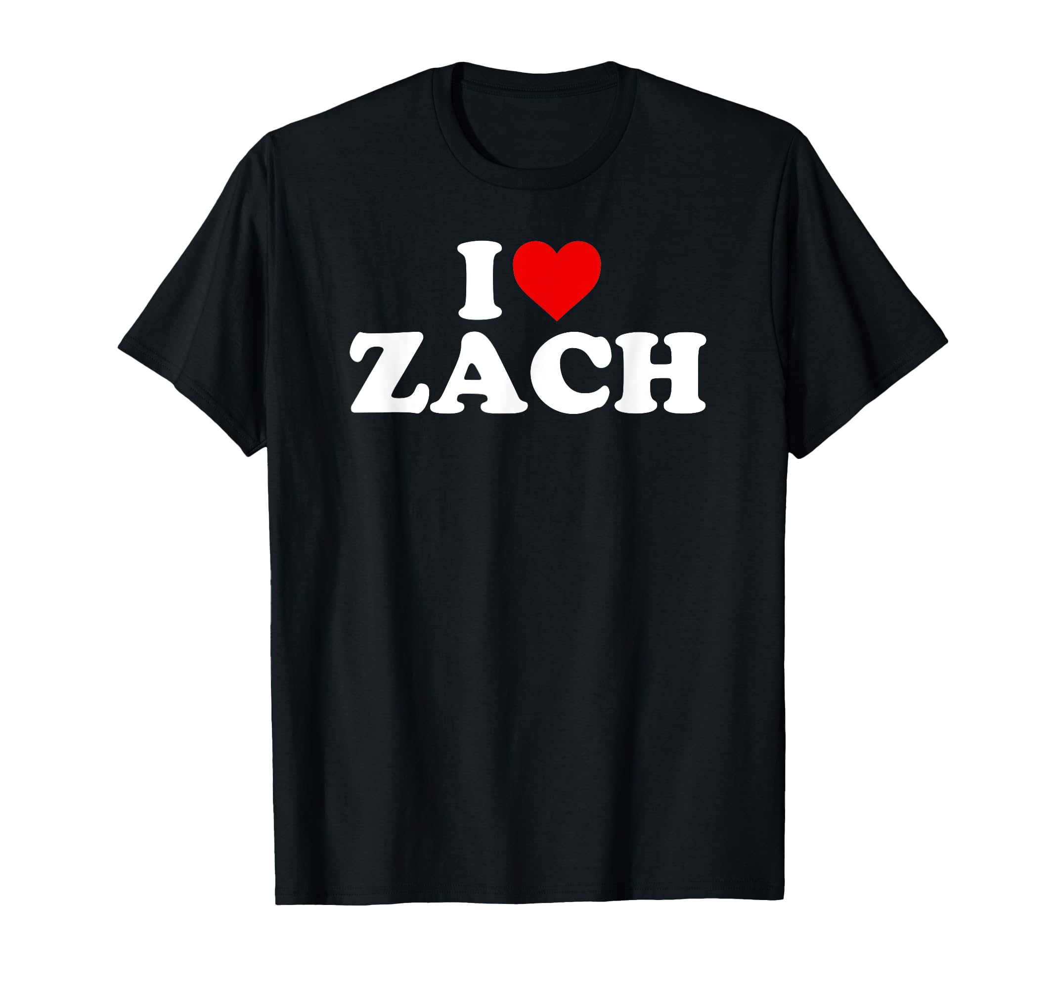 Amazon.com: I Love Zach - Heart T-Shirt : Clothing, Shoes & Jewelry