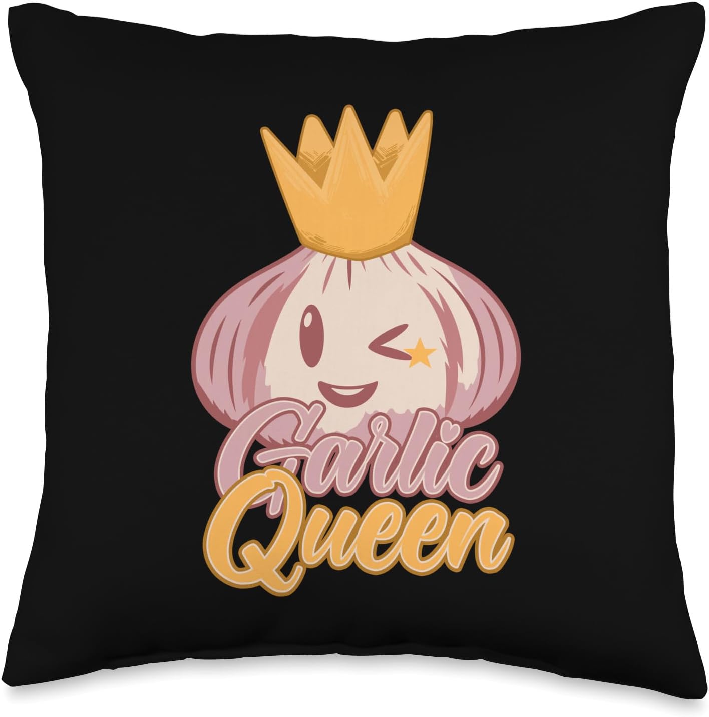 Amazon.com: Garlic Queen Gourmet Cooking Seasoning Funny Garlic Throw ...