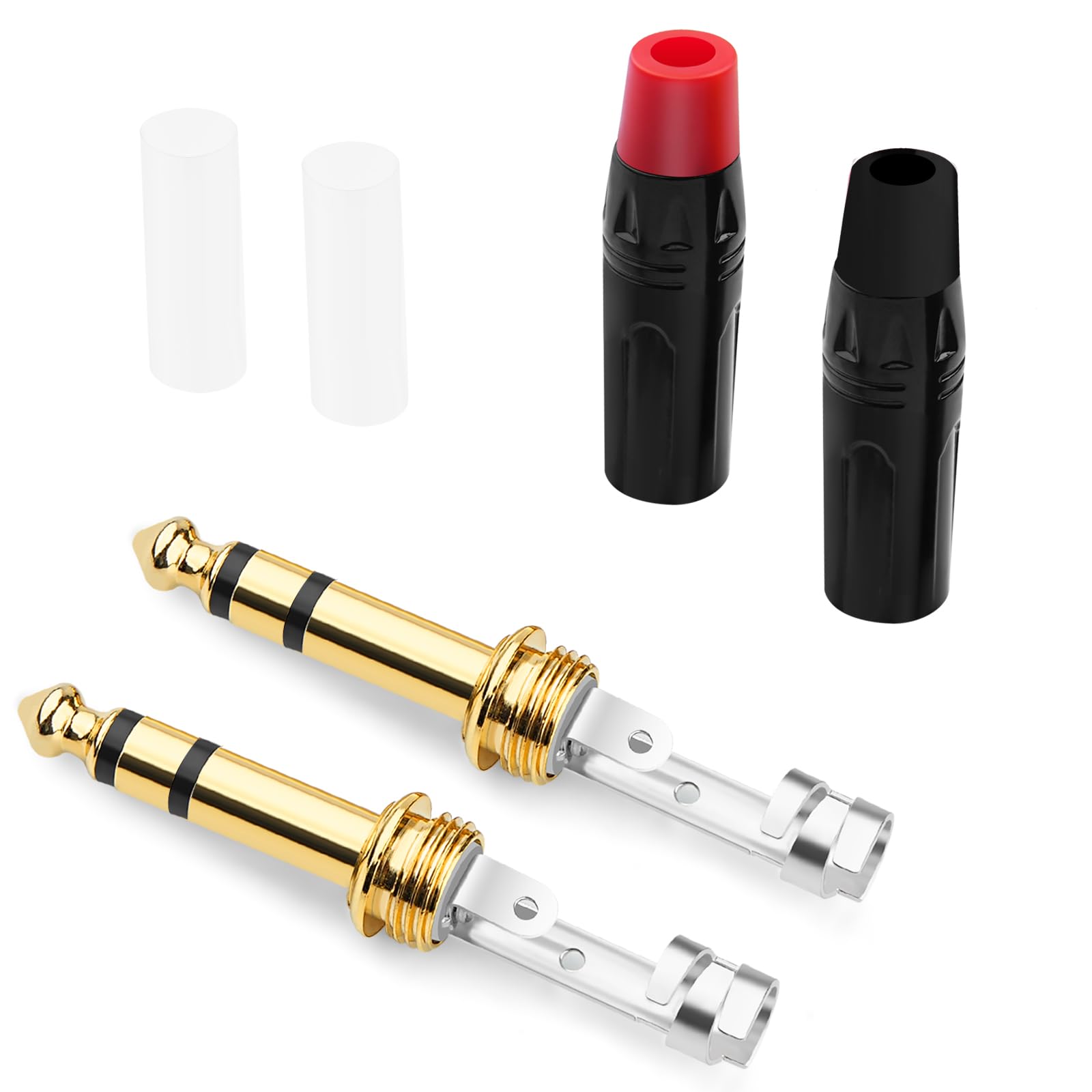 Snapklik.com : 1/4 Inch TRS Plug 4-Pack GOSYSONG Quarter Inch Stereo ...