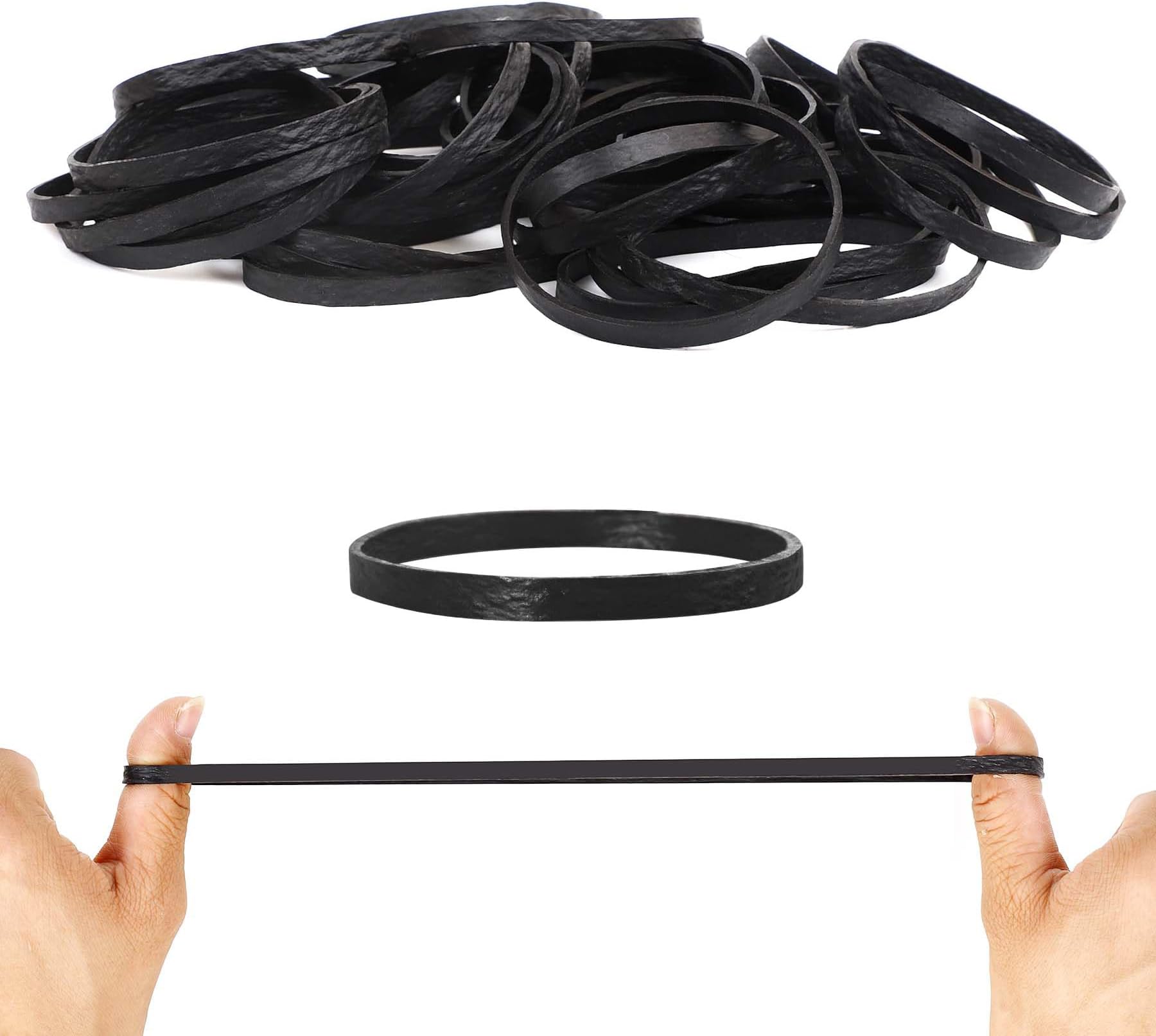 100 Pcs Large Elastic Bands 100x5mm Rubber Elastic Bands Strong Thick ...