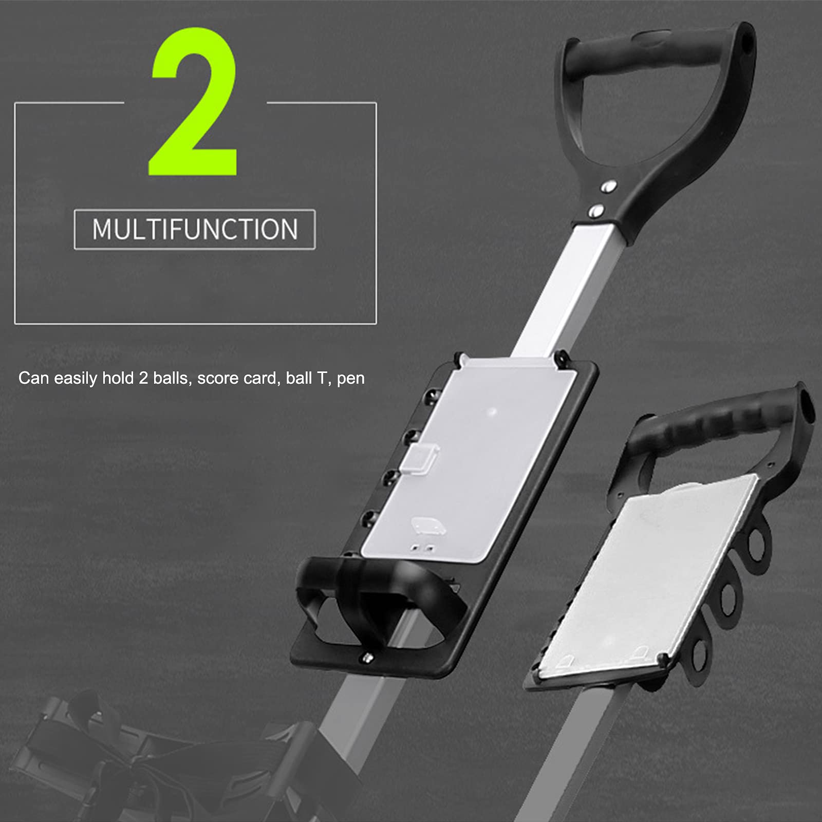 NBCDY Push Pull Golf Cart, Golf 2-Wheeled Cart with 360 Rotating Front ...