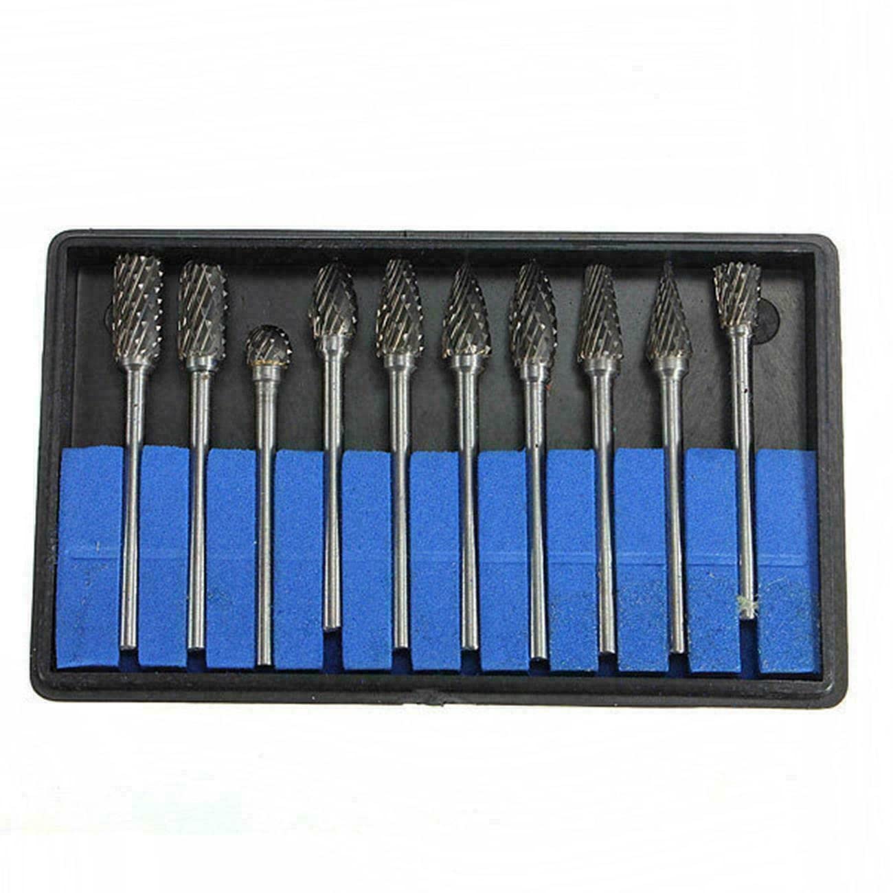 10Pcs Tungsten Carbide Rotary Burr Set, Carbide Drill bits，Rotary ...