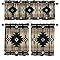 Amazon.com: Aztec Patterned Print Valance,Brown Retro Geometric Pattern ...