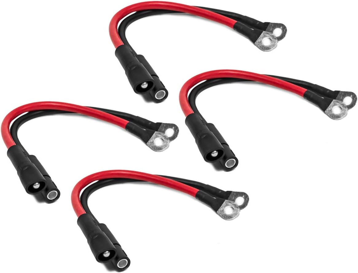 Amazon.com: 4PK Snow Plow Motor Power Cable with Plug Red Wire & Black ...