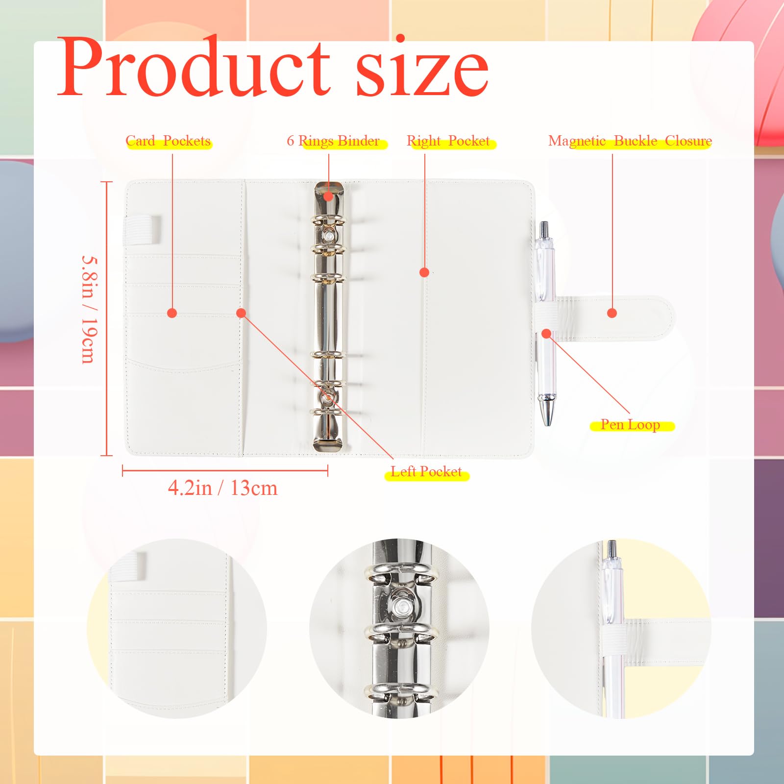 Snapklik.com : Yeaqee 5 Pieces Sublimation Blank A6 PU Leather Notebook ...