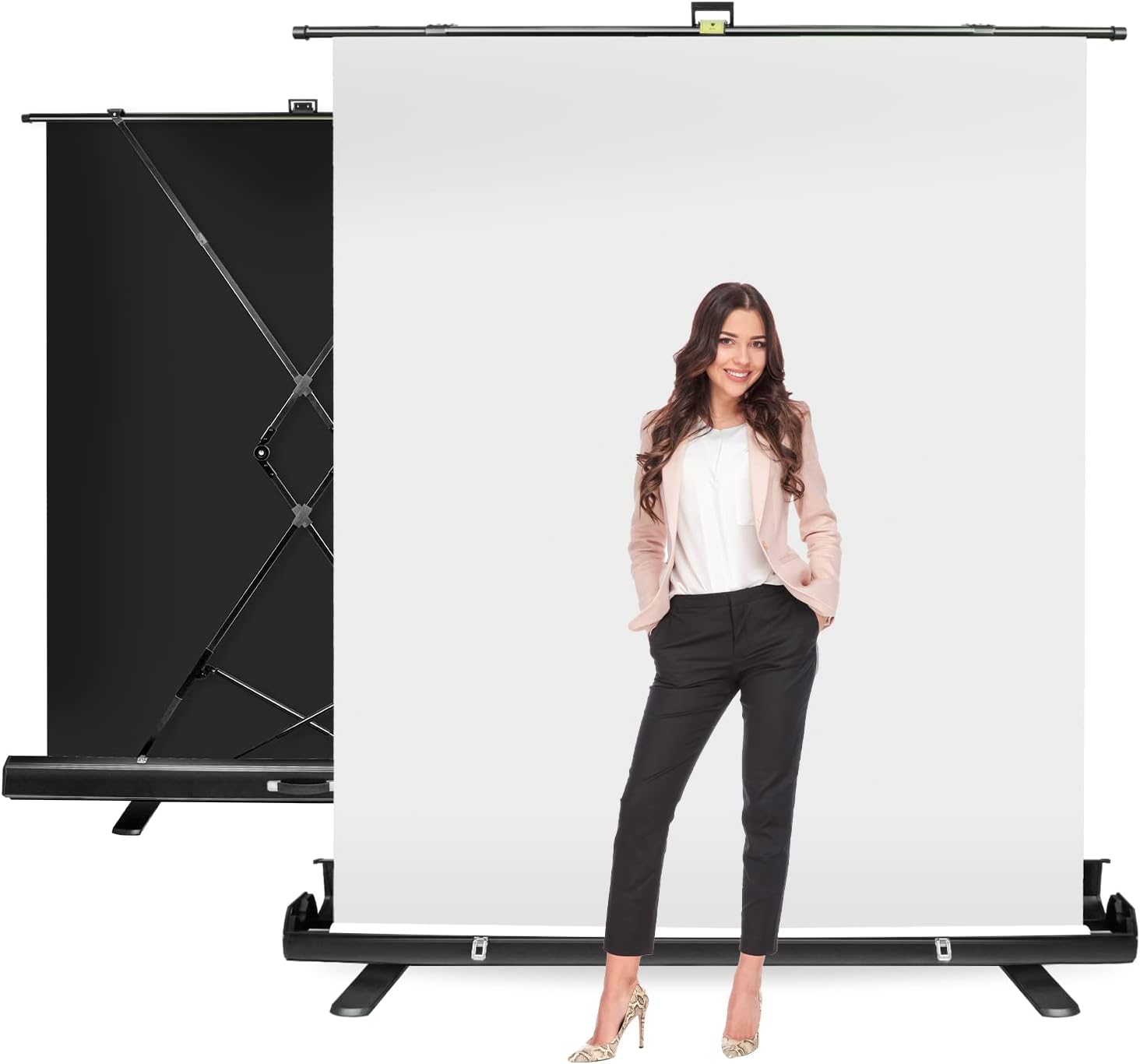 Amazon.com : CFS Products Retractable White Photo ID Backdrop for ...