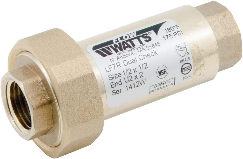Amazon.com: Watts 88006822 1/2 LF9D 1/2 Inch Forged Brass Dual Check ...
