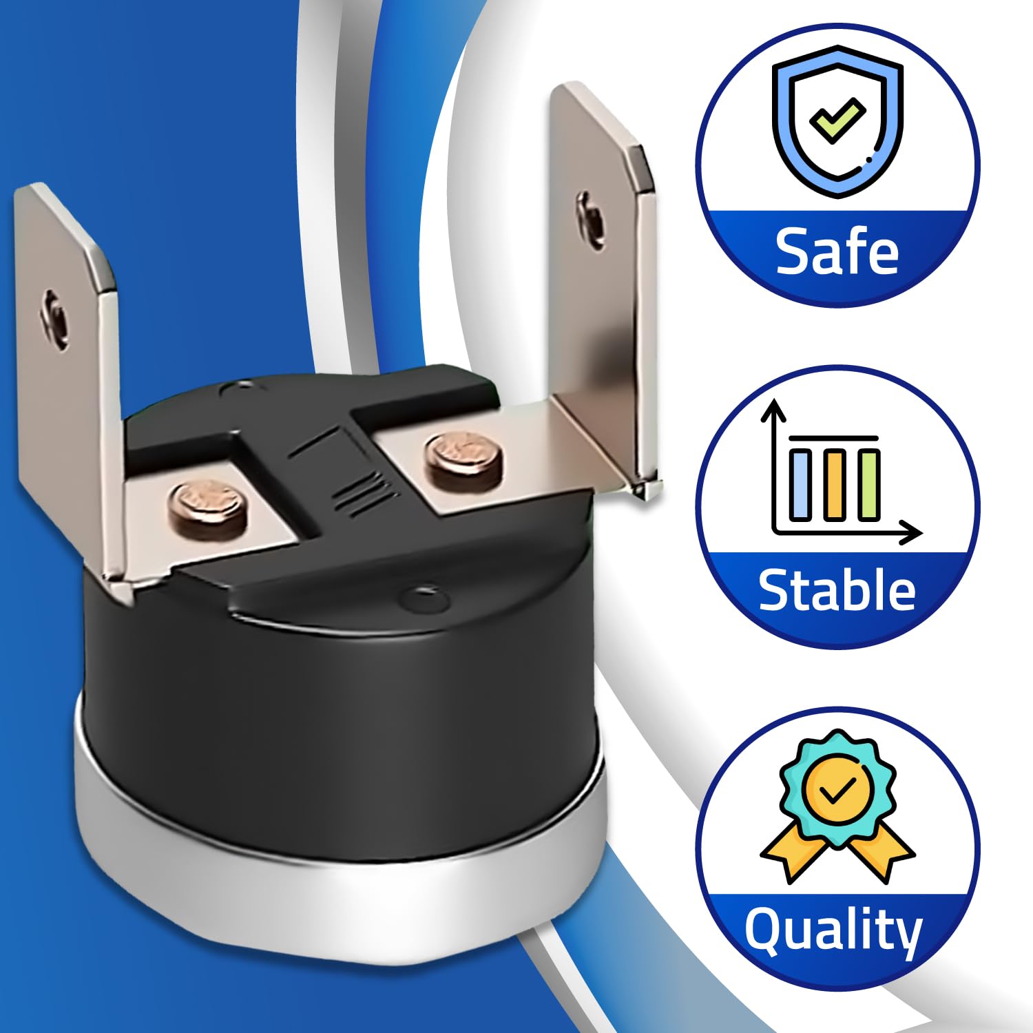 Thermostat with Fixed Disconnect NC Temperature Limiter 95C Vertical ...