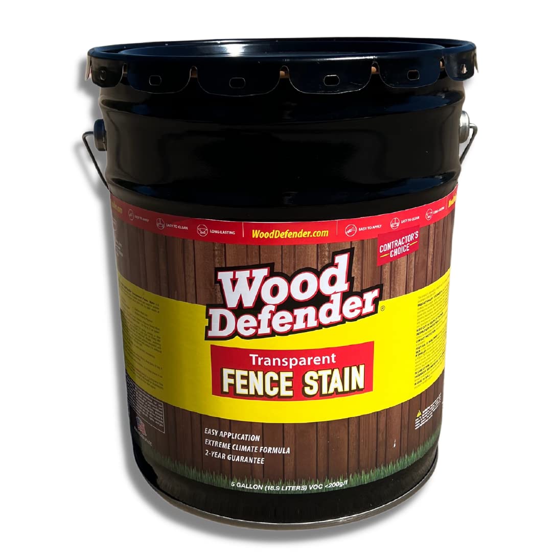 Wood Defender Transparent Fence Stain Sequoia 5-Gallon - Amazon.com