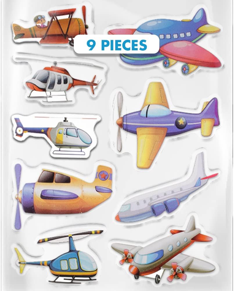 Amazon.com: Planes & Helicopters Gel Window Clings for Kids - Window ...