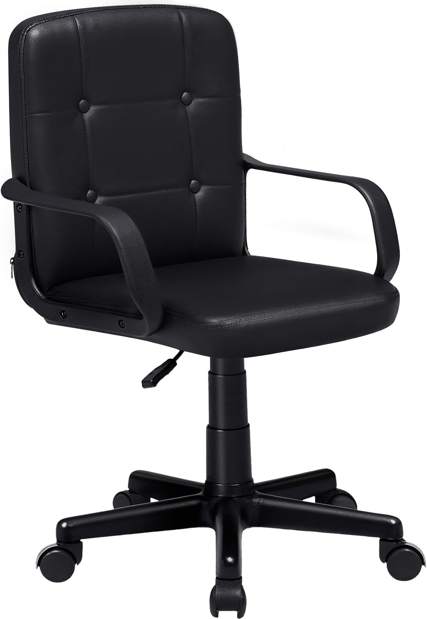 Amazon.com: VECELO Desk Chair, Home Office Swivel Chairs PU Leather ...