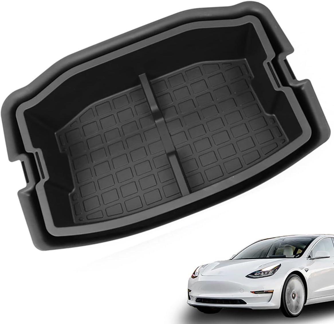 Amazon.com: 2017-2023 Tesla Model 3 2-Layers Trunk Organizer, Heavy ...