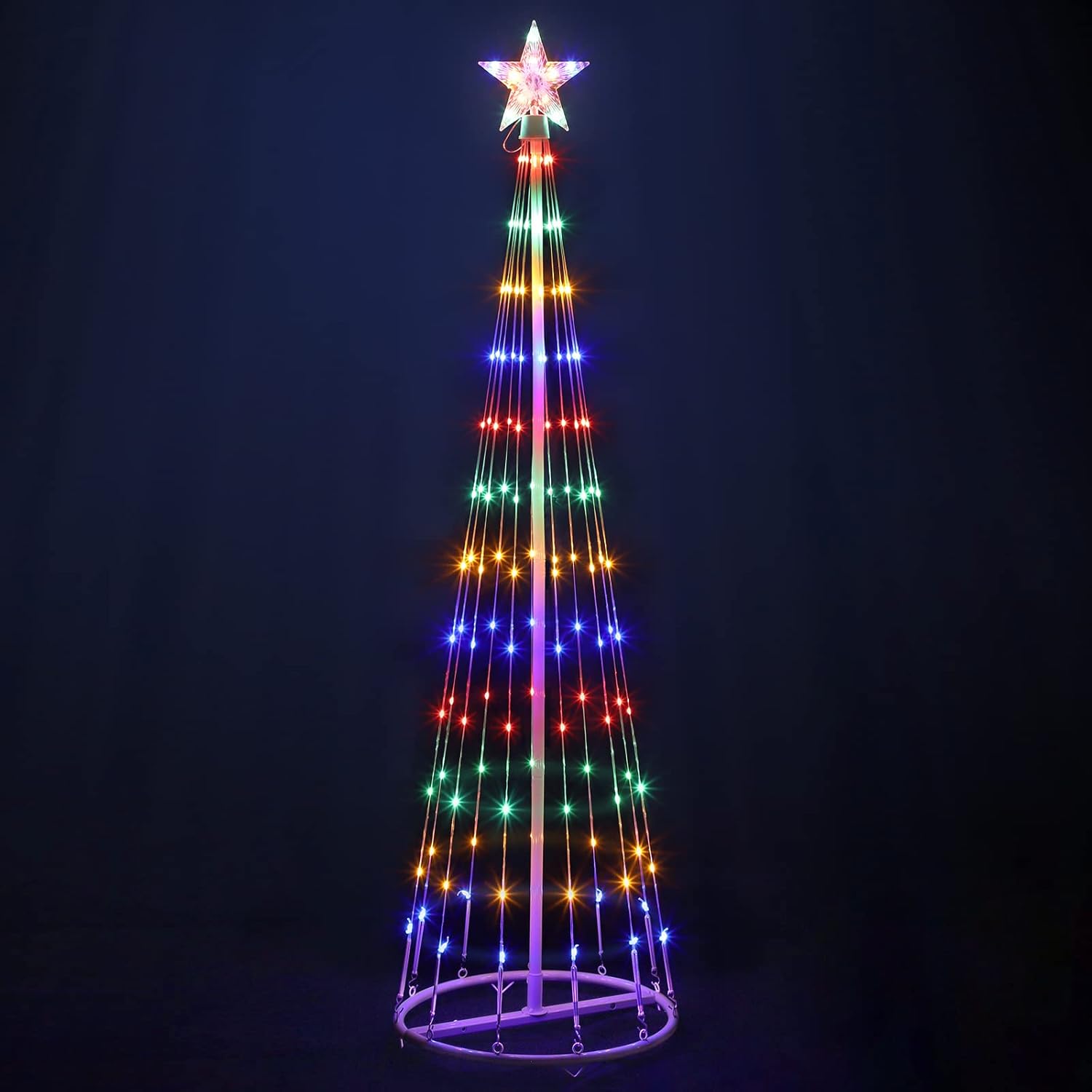 Amazon.com: OUSHENG 6' Multicolor LED Animated Outdoor Christmas Tree ...