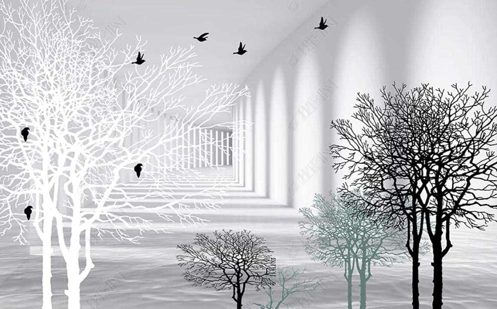 White Tree Wallpaper