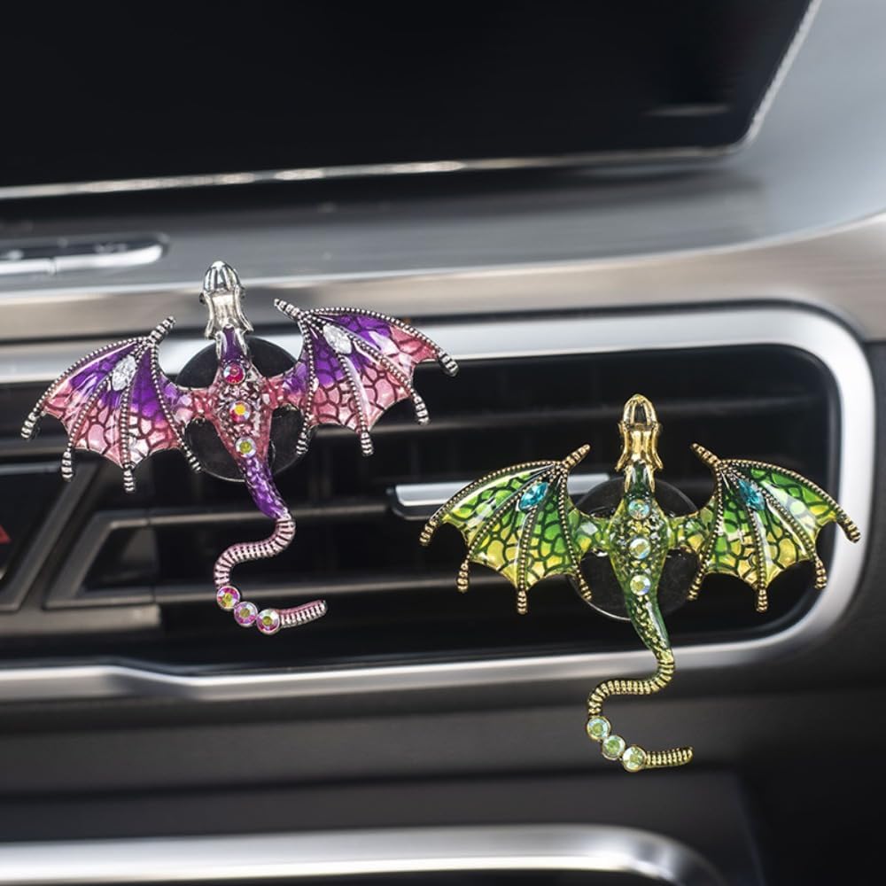 Amazon.com: Generic 2 Pcs Bling Dragon Car Air Freshener Vent Clips ...