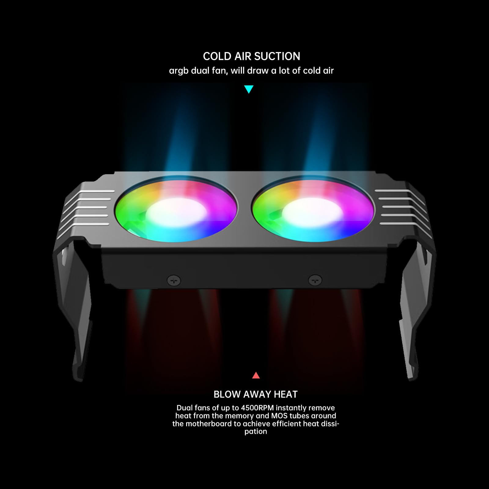 Ram Cooling Fan With ARGB Lighting - DDR Memory Cooler With PWM Control ...