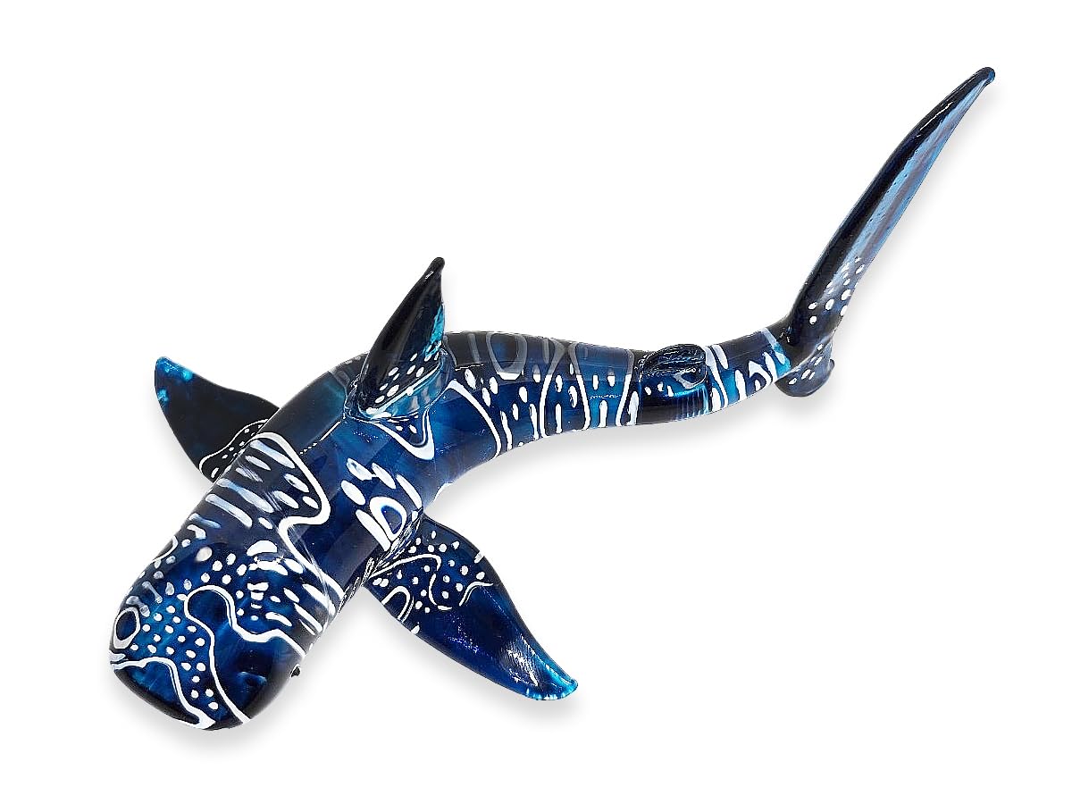 Amazon.com: Mr_air_thai_Glass_Blown Tiny 6" Dotted Dark Blue Whale ...