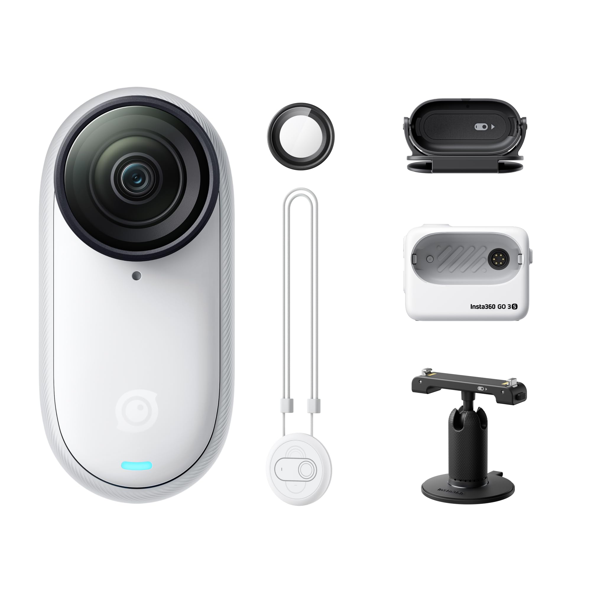 Insta360 GO 3S - 128 GB White 4K Tiny Portable Vlogging Camera, Hands ...